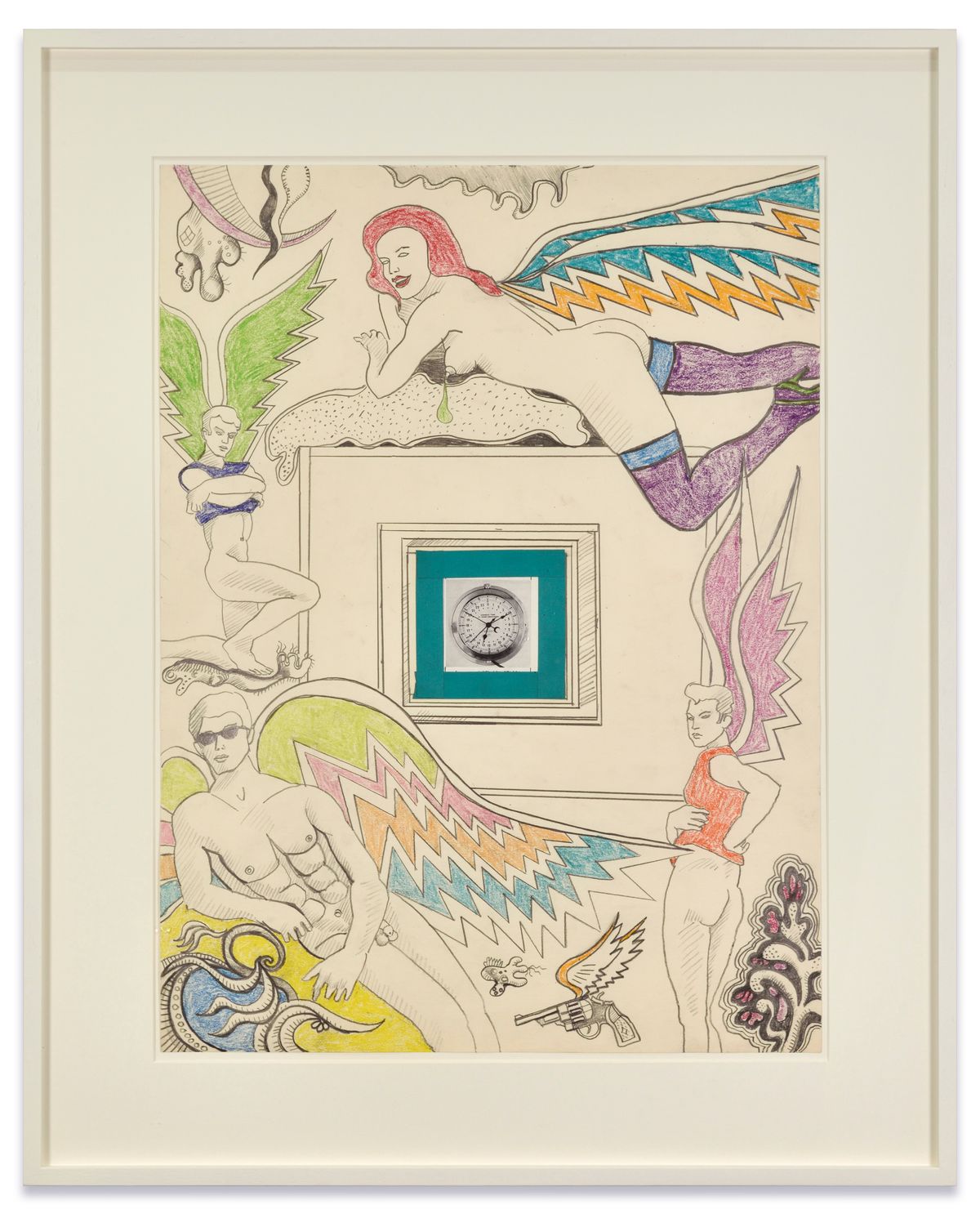 Untitled, 1962 by Robert Smithson, Pencil and crayon with collage on paper, 61.3 x 45.7 cm (11 ...