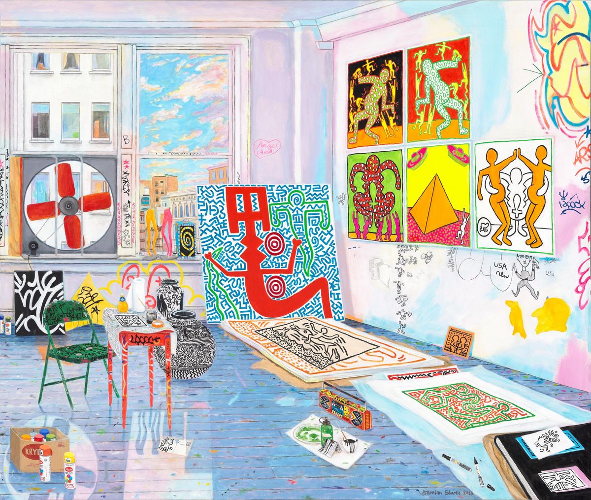 Keith Haring’s Studio, Cable Building 2, 2025 by Damian Elwes | Ocula
