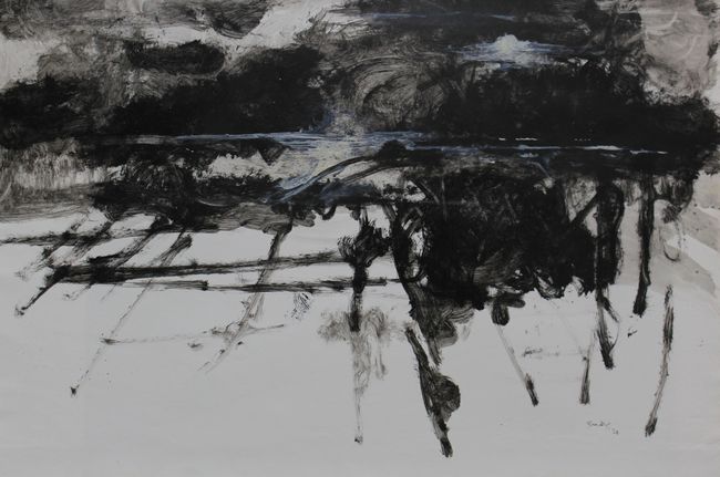 Under the Dark Sky 4, 2020 by Jagath Weerasinghe, Acrylic on paper, 61 ...