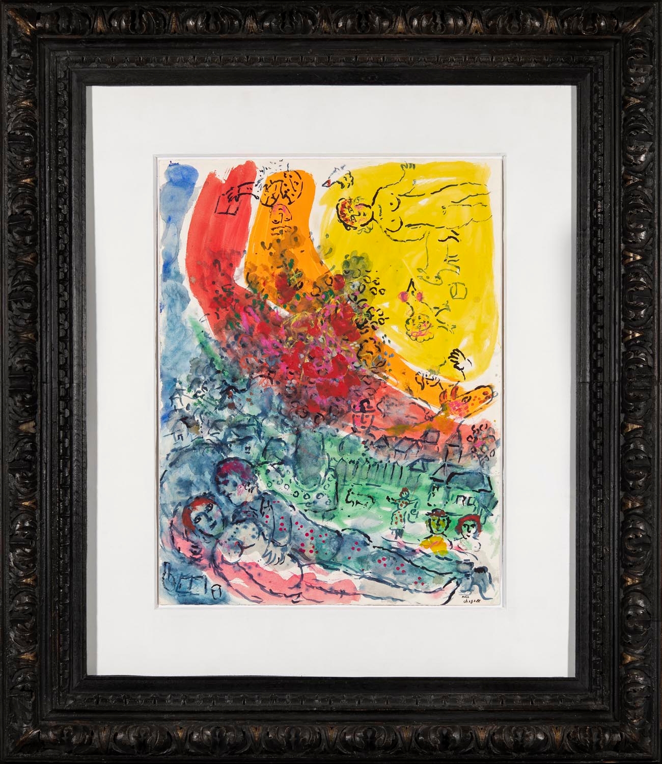 Amoureux à l'arc en ciel, c. 1984 by Marc Chagall | Ocula