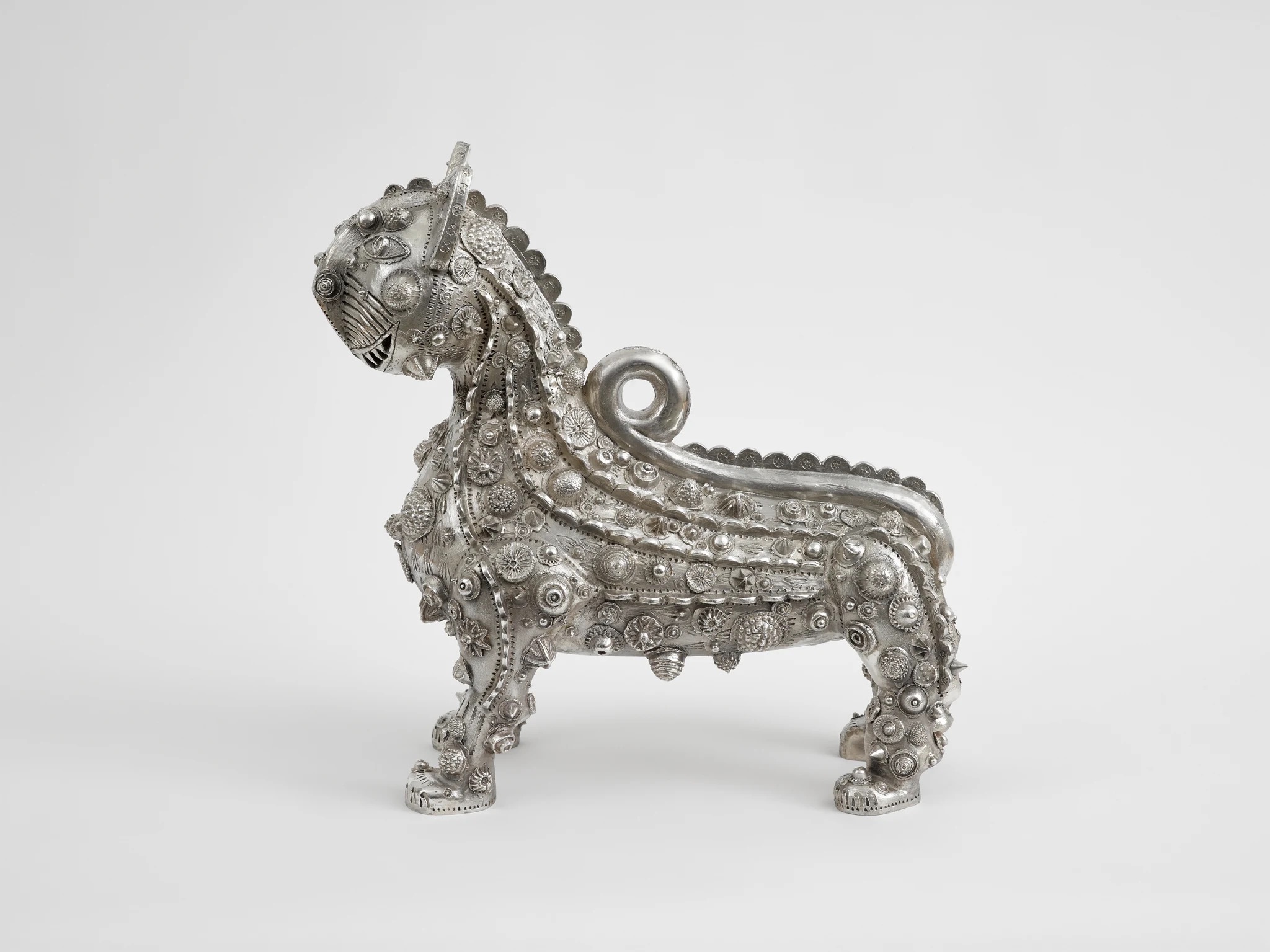 Chris Whitty's Cat, 2020 by Grayson Perry, Cast Silver, 48 x 48 x 20 cm ...