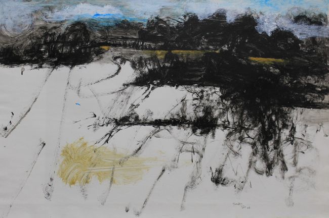 Under the Dark Sky 5, 2020 by Jagath Weerasinghe, Acrylic on paper, 61 ...