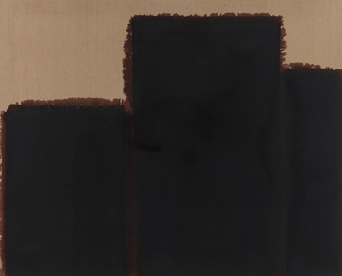 Burnt Umber & Ultramarine Blue, 1992 by Yun Hyong-Keun, Oil on linen ...