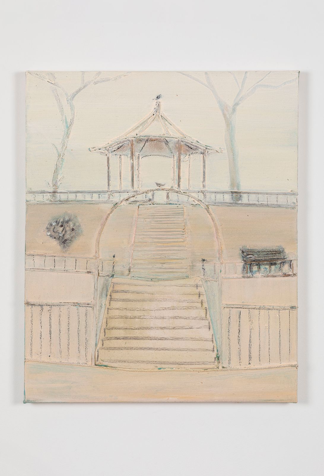 Bandstand With 2 Birds, 2024 by Merlin James | Ocula