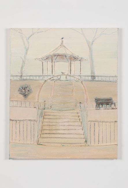 Bandstand With 2 Birds, 2024 by Merlin James | Ocula