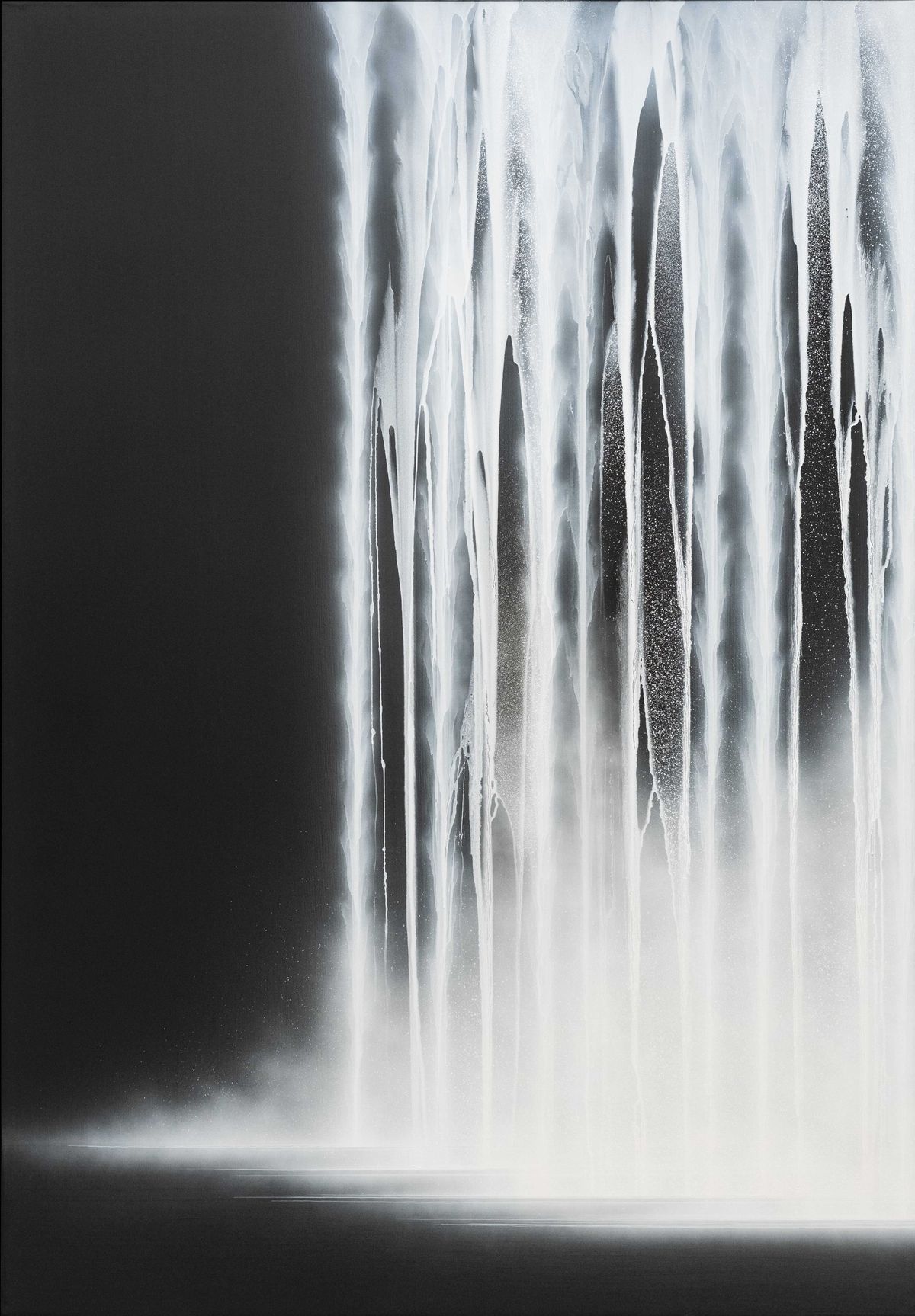 Waterfall, 2024 by Hiroshi Senju, Pigments on Japanese mulberry paper ...