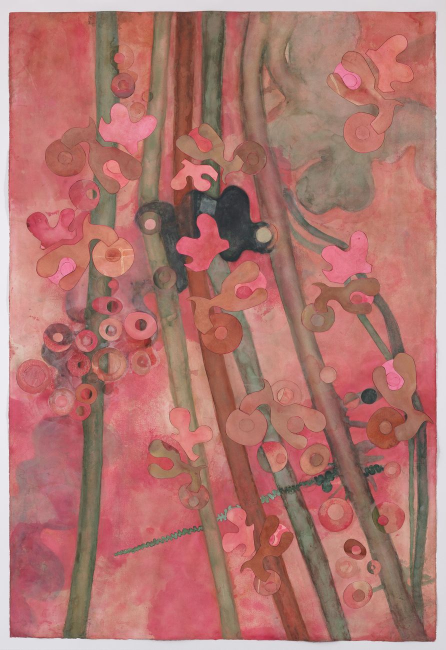 Watery Ecstatic, 2021 by Ellen Gallagher, Watercolour, varnish, egg ...