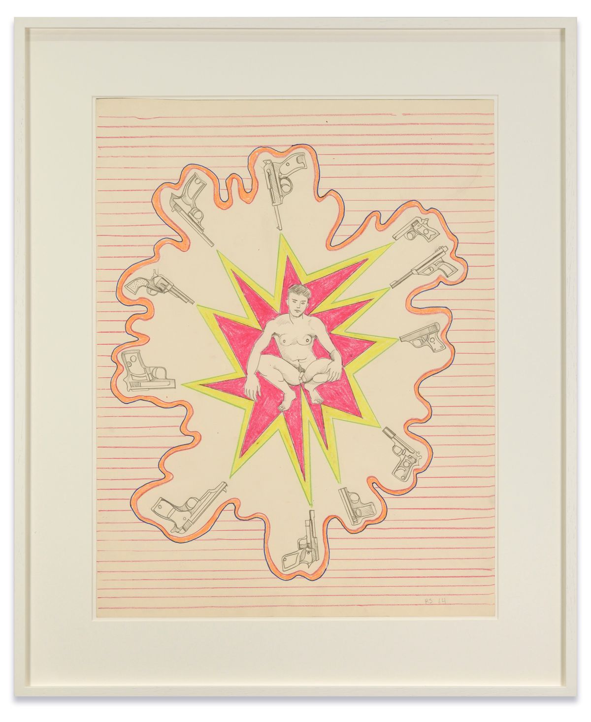 Untitled, 1964 by Robert Smithson, Pencil and crayon on paper, 59.7 x 45.7 cm (14) | Ocula