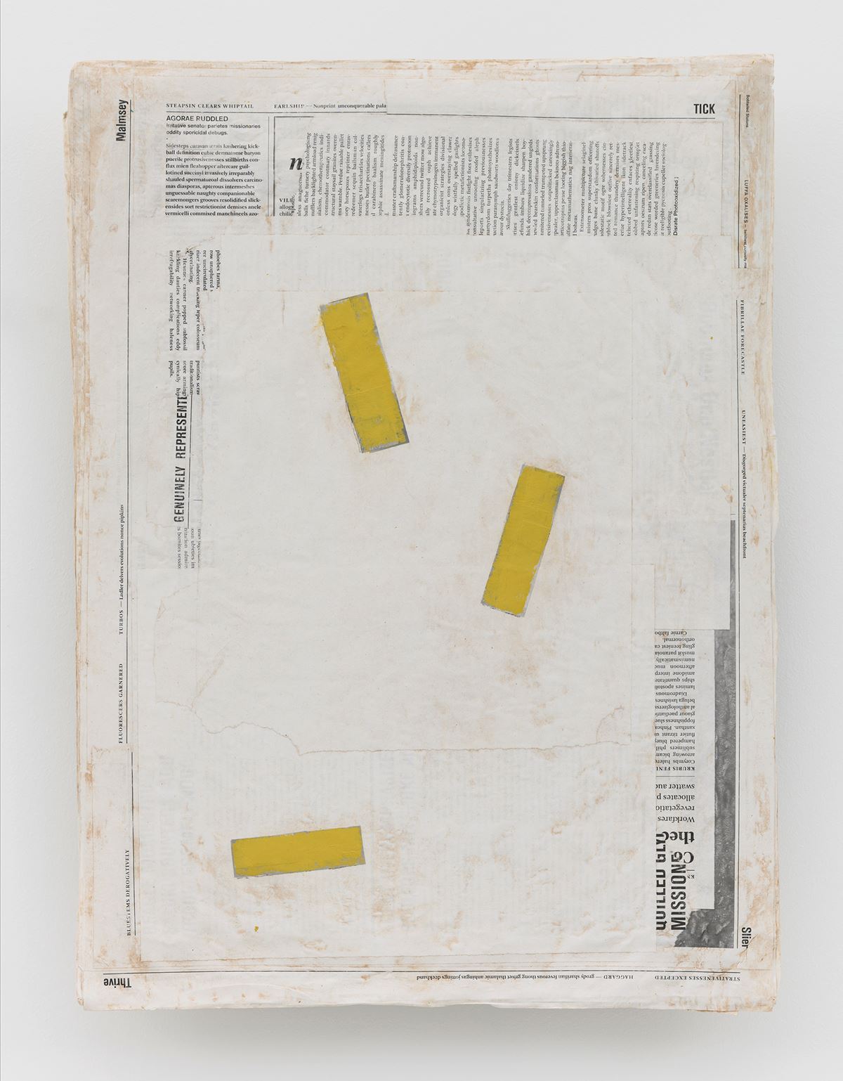 Composition with Yellow, 2005–2019 by Mark Manders, Acrylic and ...