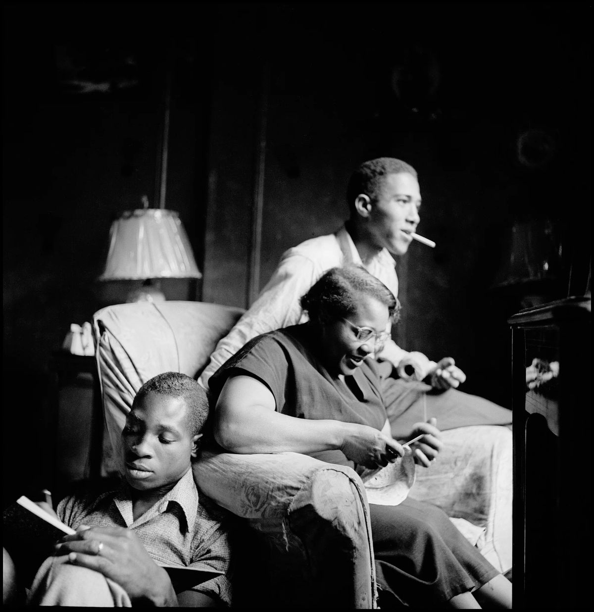 Red Jackson with His Mother and Brother, Harlem, New York, 1948 by ...