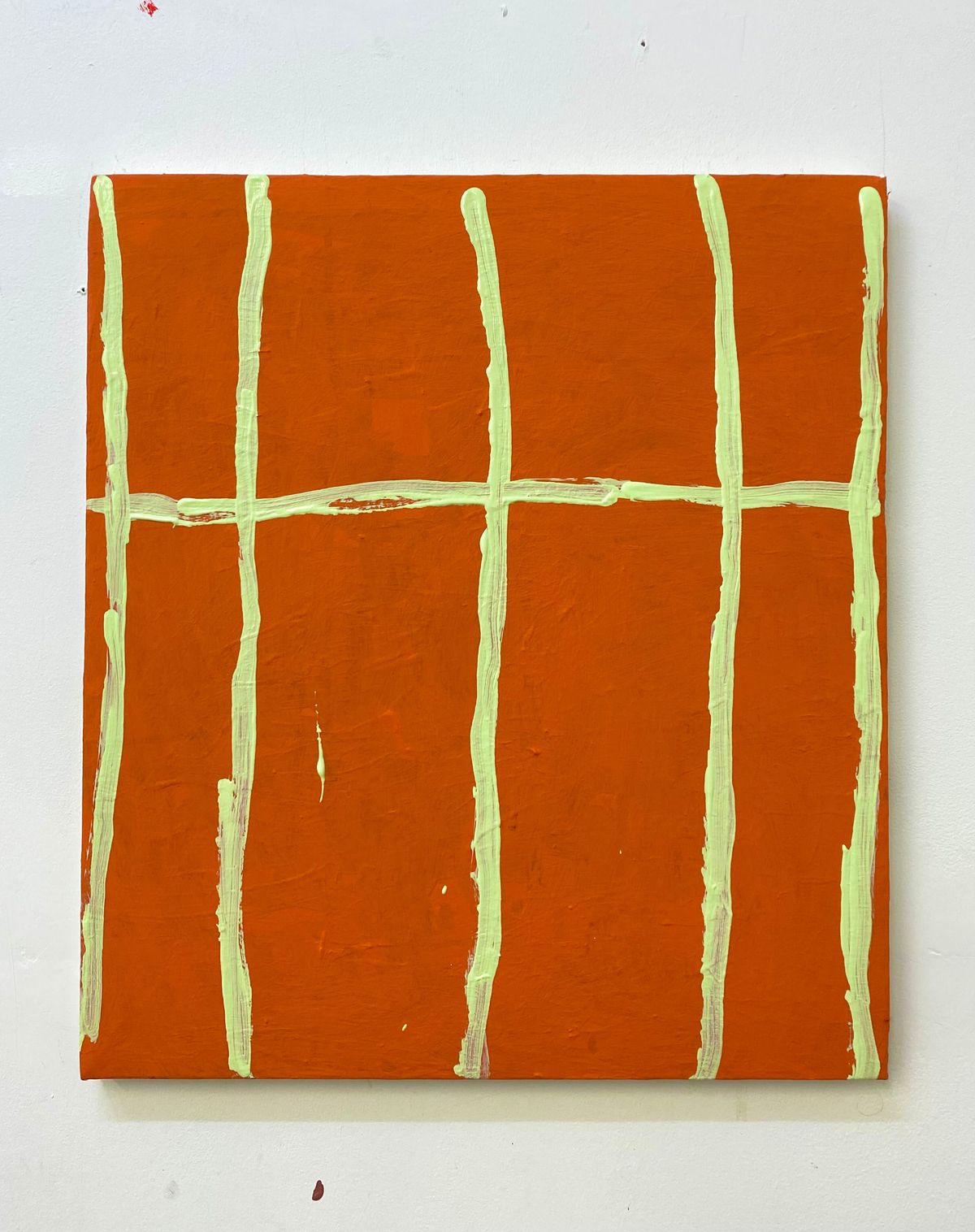 Green lines over orange, 2025 by Sophia Domagala | Ocula