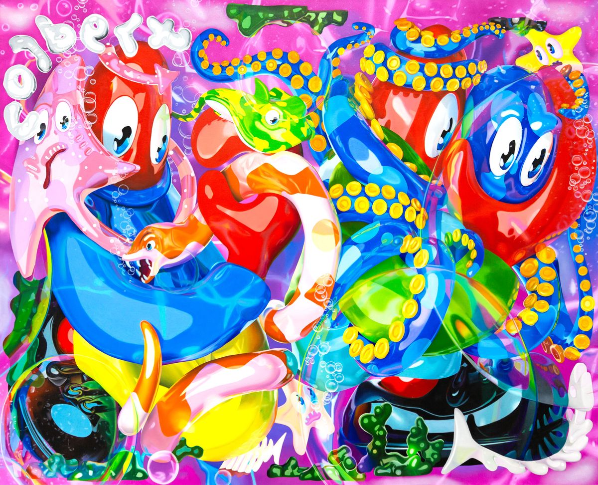 Lobster Octopus III (Pompeii Scene), 2023 by Philip Colbert | Ocula