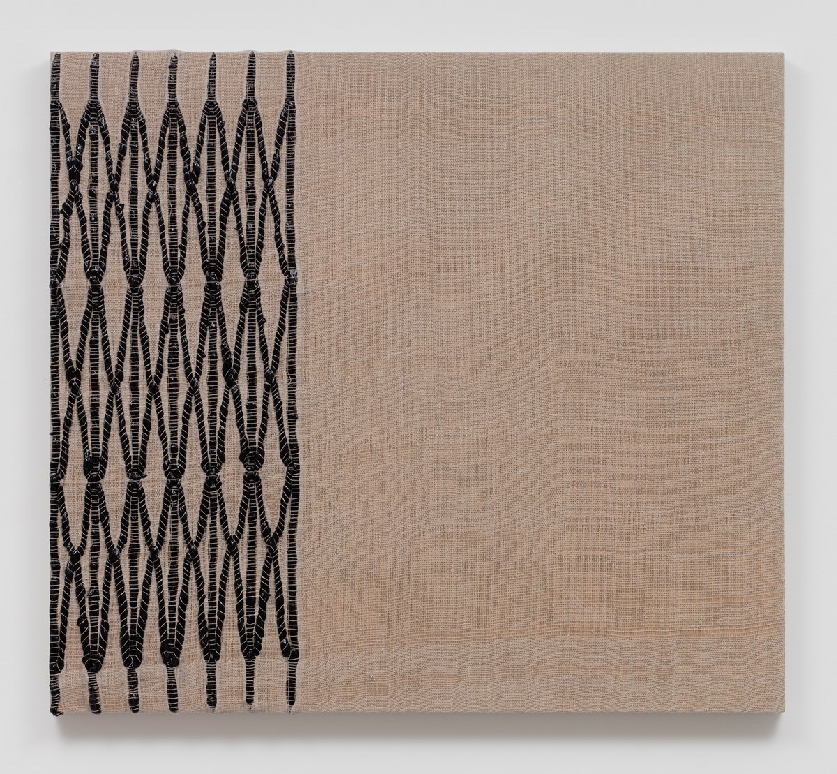 Woven Collapsible Gate, Collapsed (Black), 2017 by Analia Saban | Ocula