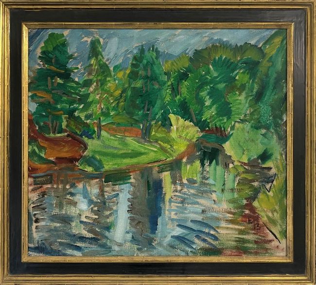 Alsterlandschaft (Alster landscape), 1913 by Erich Heckel | Ocula