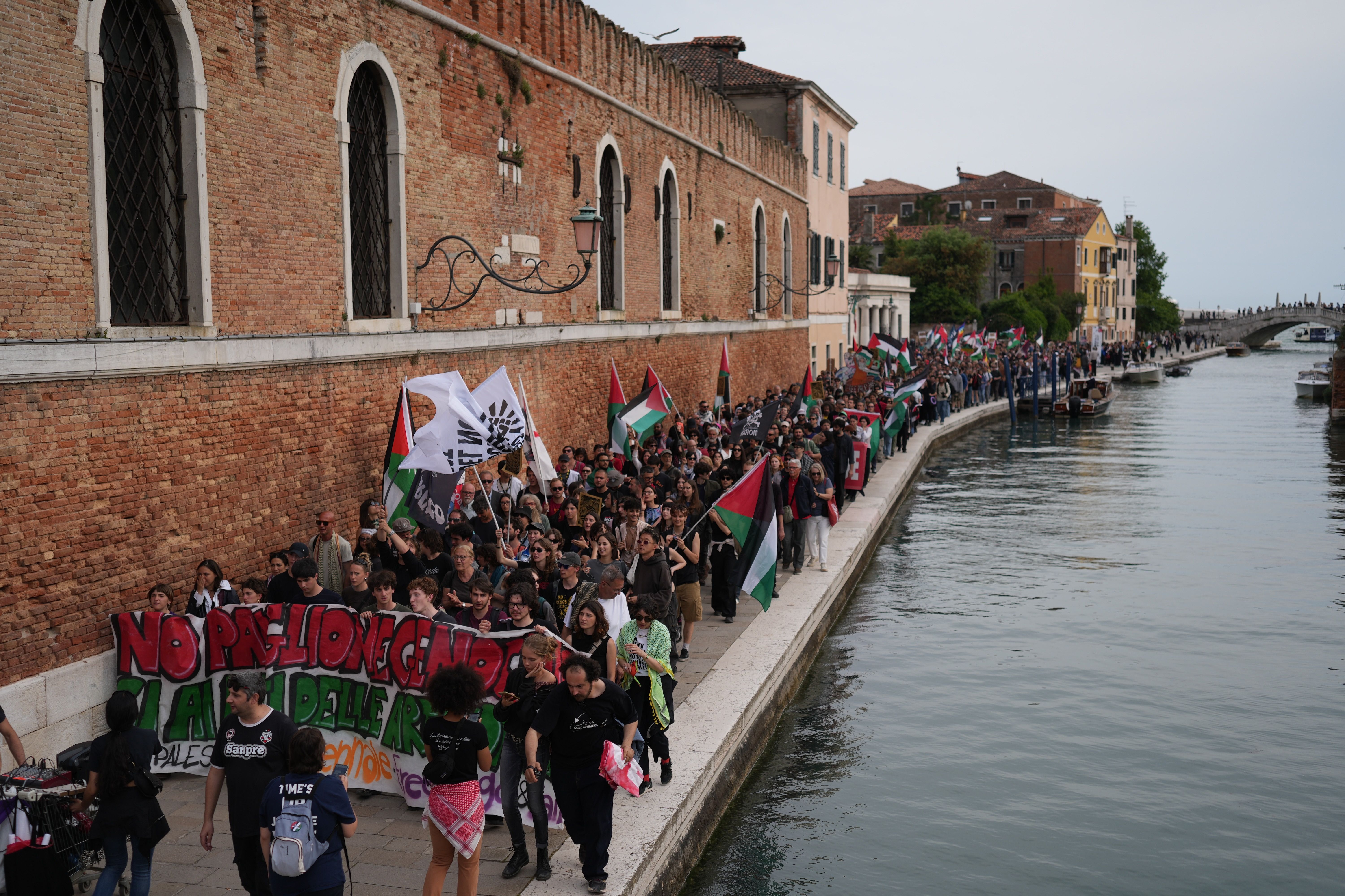 Venice Pavilions Shutter and Protesters Clash With Police Amid Anti ...