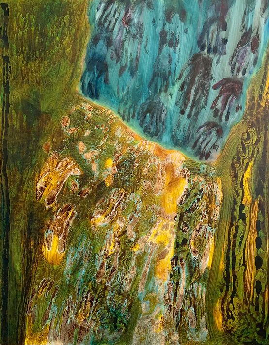Audi Celum II, 2024 by Zad Moultaka, Oil, acrylic, walnut husk, metal ...