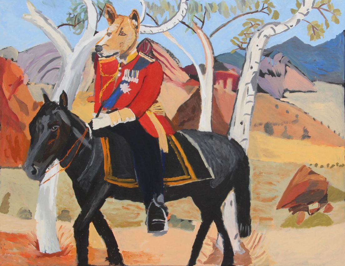 Vincent Namatjira, 'King Dingo' at Ames Yavuz, Sydney, Australia on 31 ...