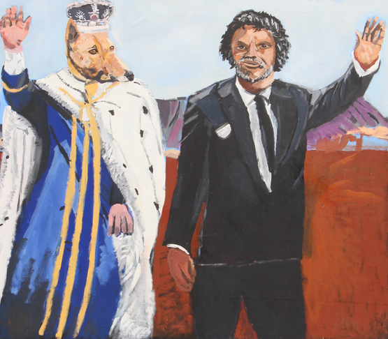 King Dingo (Self-portrait), 2024 by Vincent Namatjira | Ocula
