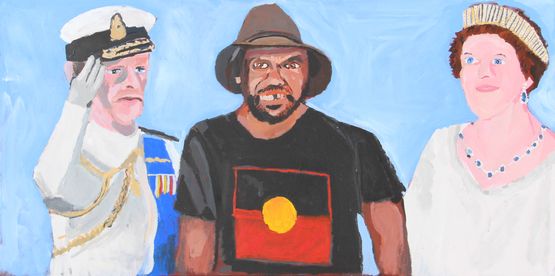 Philip, Vincent, Elizabeth, 2021 by Vincent Namatjira | Ocula