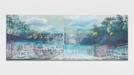 Horizontal Trust I (Blue graffiti highway), 2025 by Jessica Taylor ...