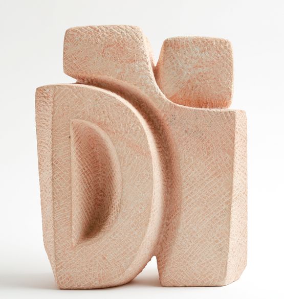 Earth Lovers, 1992 by Mona Saudi, Jordanian limestone, 24.5 x 20 x 10 ...