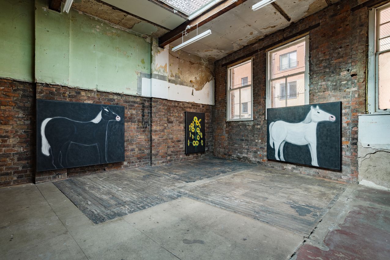 Andrew Sim, 'FOUR HORSES AND A SUNFLOWER (ACTUAL SIZE)' at The Modern ...