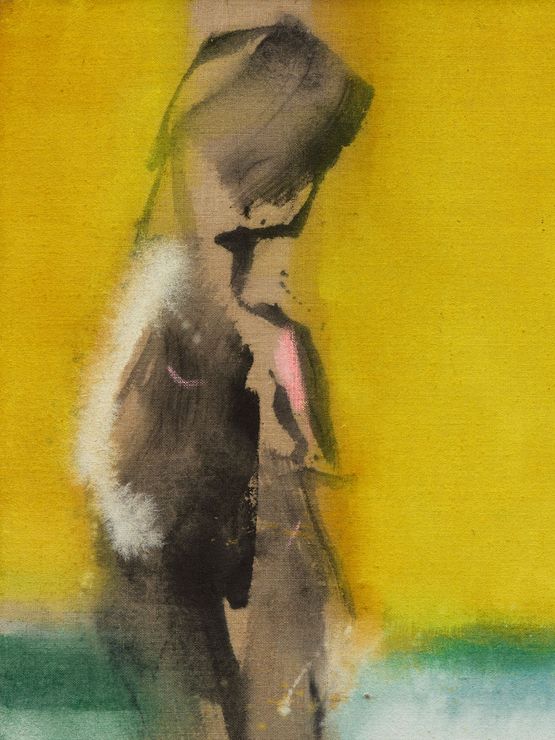 Girl Standing in Yellow, 2023 by Leiko Ikemura, Tempera and oil on ...