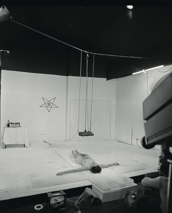 Thomas Lips, 1975/2025 by Marina Abramović, Silver gelatine print, 40 x ...
