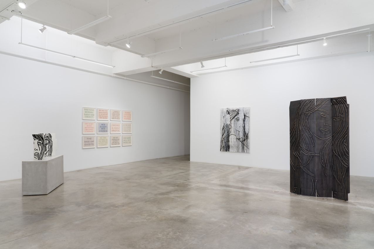 Ghada Amer, 'Paravent Girls' at Tina Kim Gallery, New York, United ...