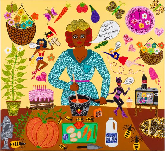 Cooking my famous Indulkana Soup, 2023 by Kaylene Whiskey | Ocula